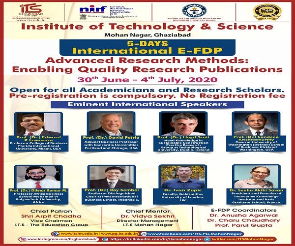 5- Days International E- Faculty Development Program | ITS-IM